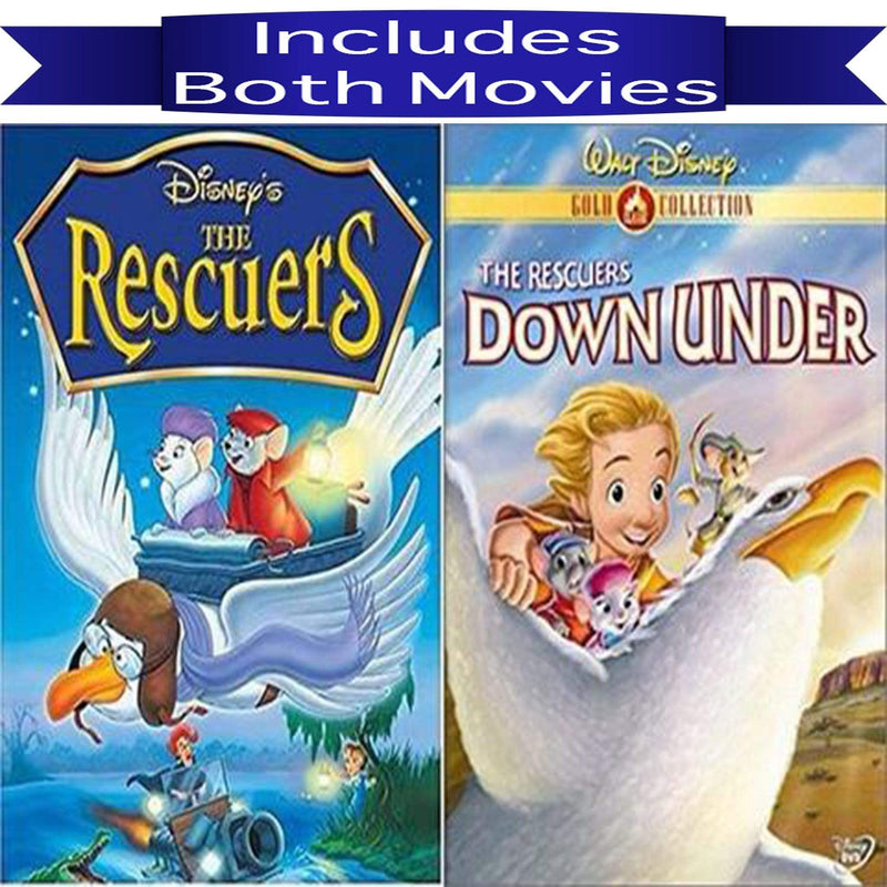 The Rescuers & The Rescuers Down Under DVD Series 1&2 Movies Set ...